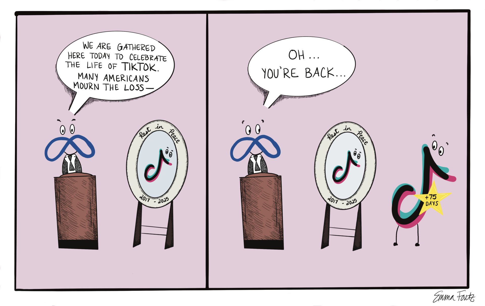 TikTok ban editorial cartoon – The Reflector